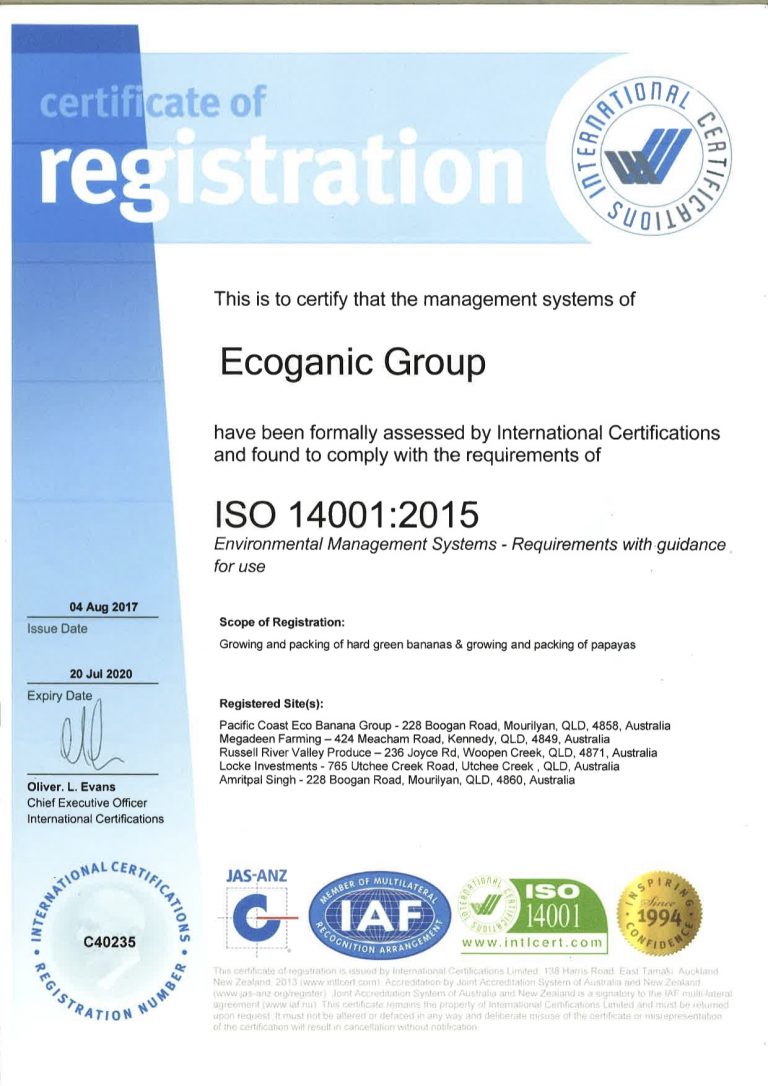 Eco Certification | Pacific Coast 'Wax Tipped' Eco Bananas